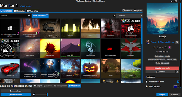 Wallpaper Engine - Fondos de escritorio animados