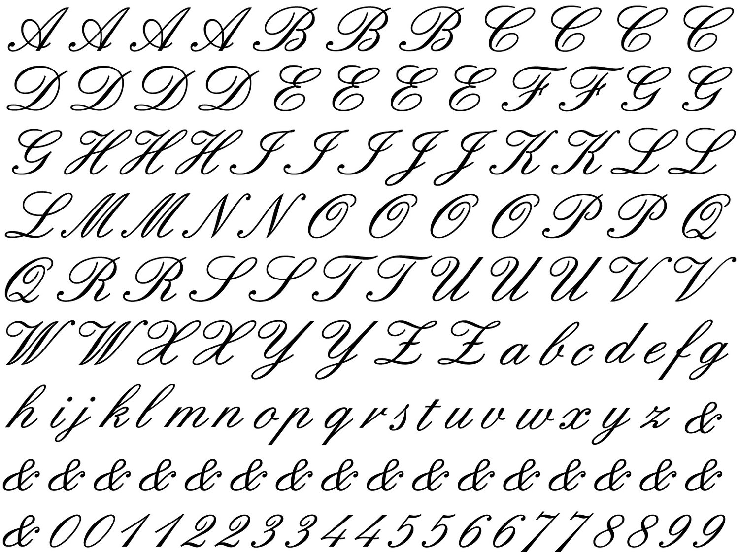 Alphabet Cursive Letters - Formal Letter