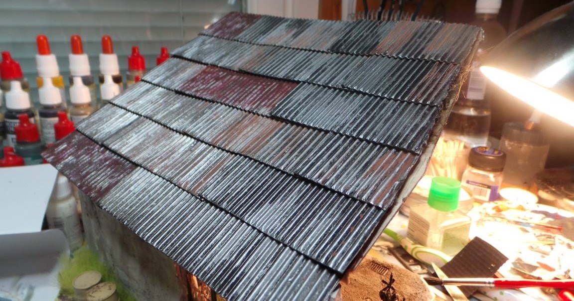 Scale models and dioramas: Workshop : Making roof and ceiling