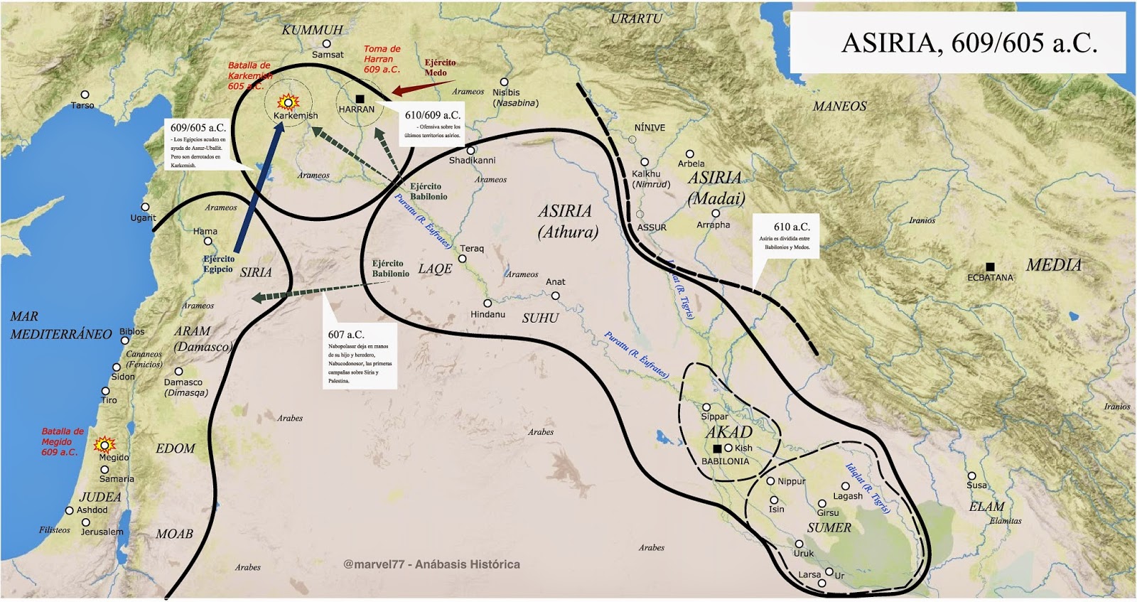 Anábasis Histórica: LA CAIDA DE NÍNIVE, 612 a.C. Pérdida de poder y ...