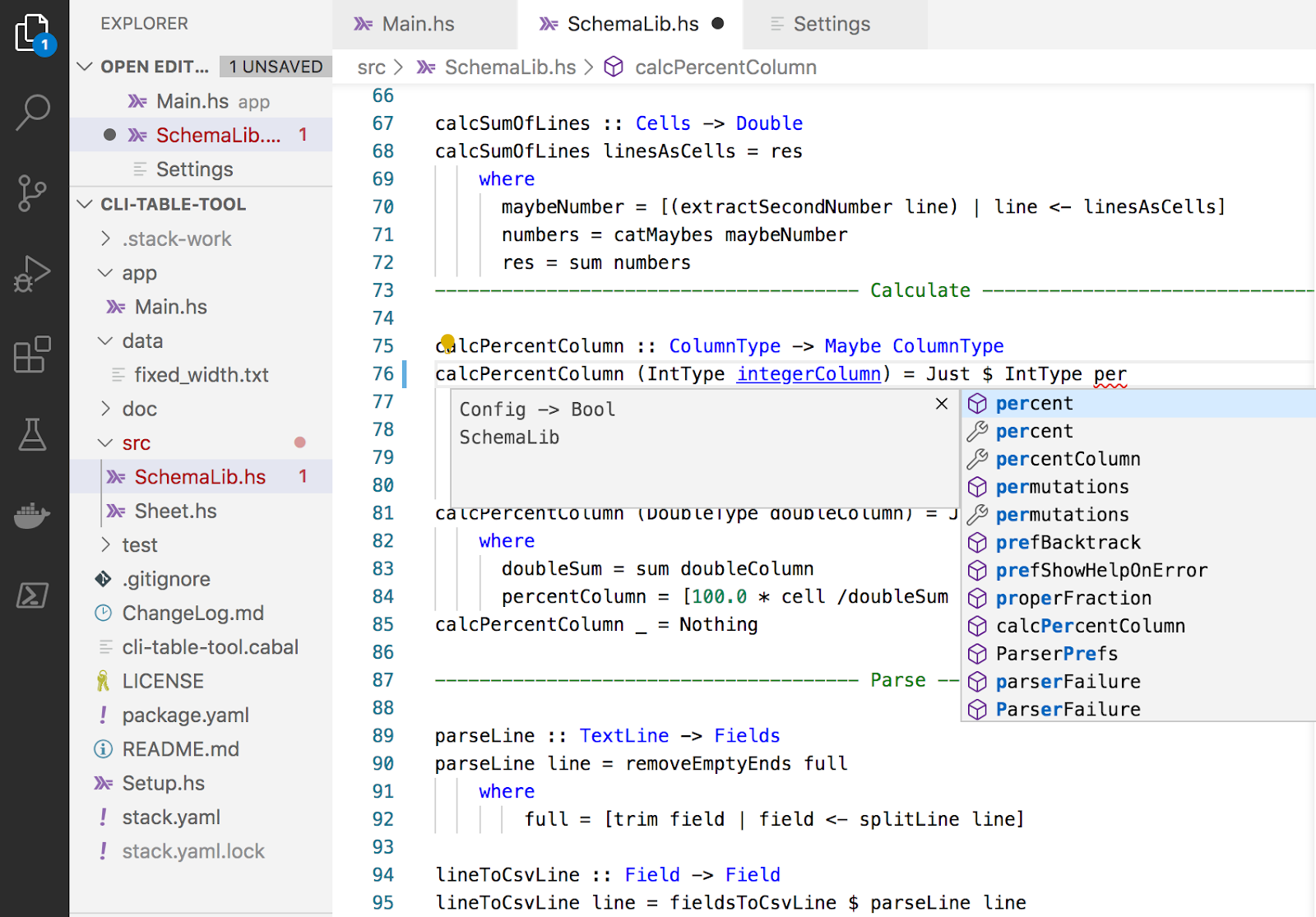 Languages and Logic: Haskell IDE 2020