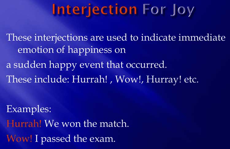 Interjections for Joy - English Grammar A To Z