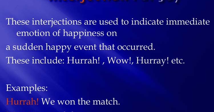 Interjections for Joy - English Grammar A To Z