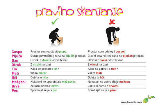 Sedmi A: Samostalniške sklanjatve