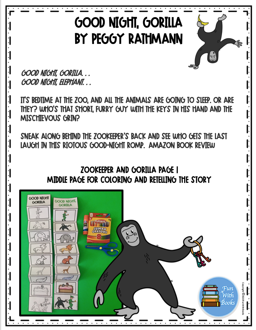 GOOD NIGHT, GORILLA SEQUENCING ~ Book Units by Lynn