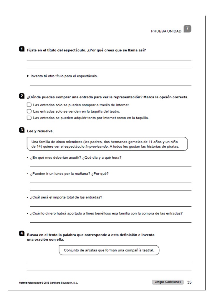 SEXTO DE PRIMARIA: LENGUA