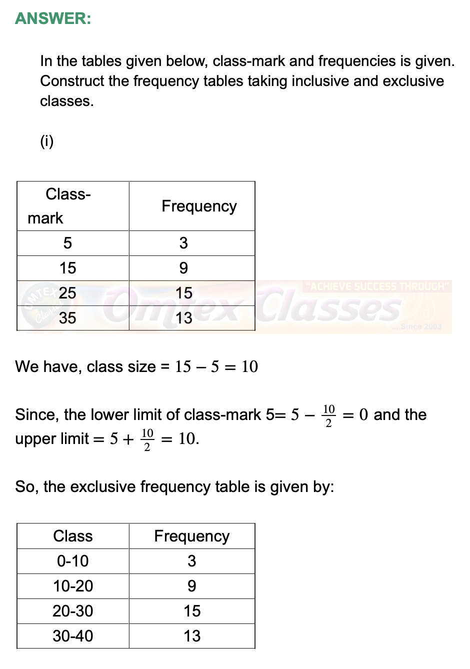 Education: Practice Set 7.3, Chapter 7 - Statistics Mathematics Part I ...
