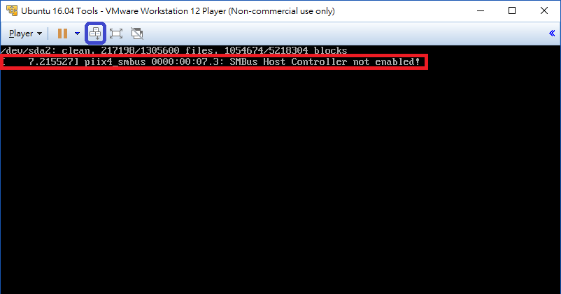 一名工程獅的技術筆記: VMware Player上的Ubuntu因piix4_smbus而無法開機的處理方式