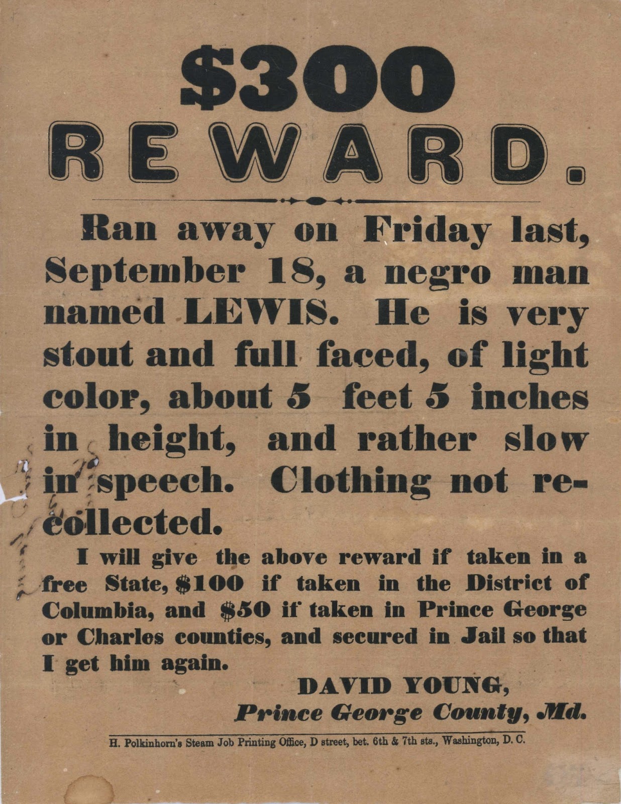 Fugitive Slave Act Poster