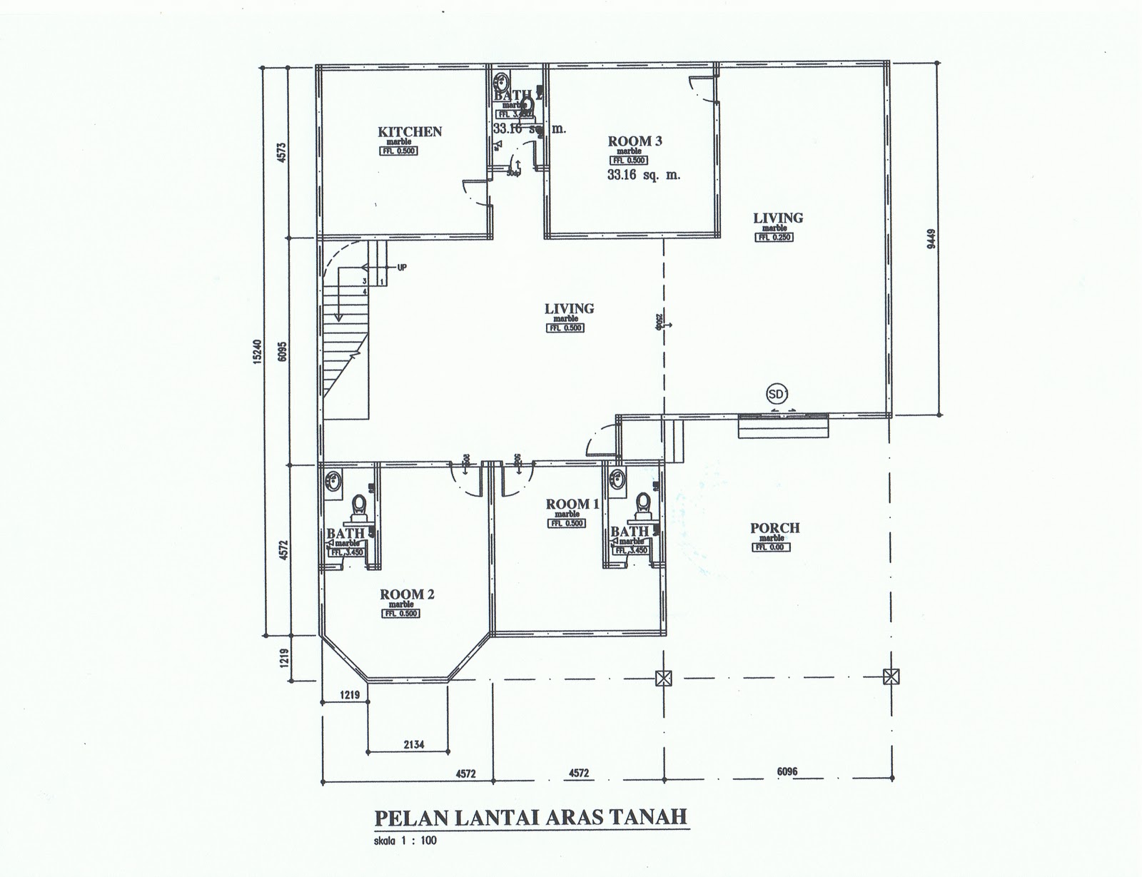 PELUKIS PELAN ARCHITECT DAN STRUCTURAL DESIGN: contoh 1