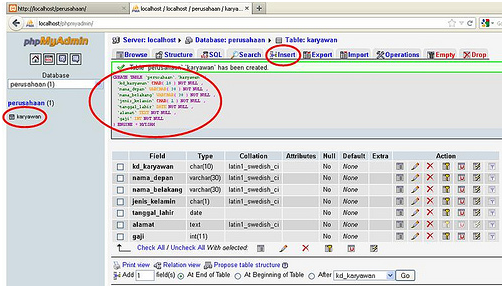 INDAHNYA BERBAGI: Membuat Database Menggunakan MySQL dan PHP