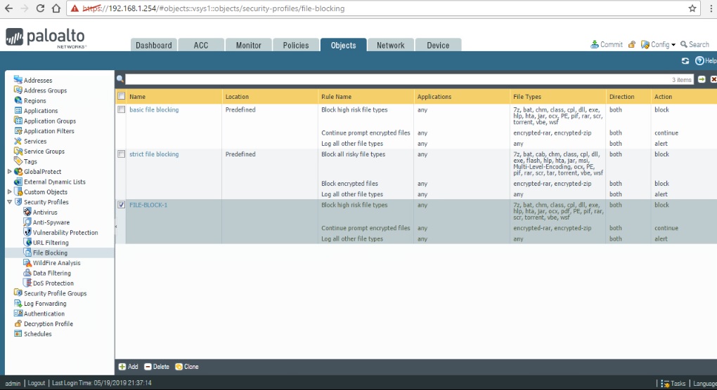 My Cybersecurity Journal: Palo Alto Networks Firewall File Blocking and ...