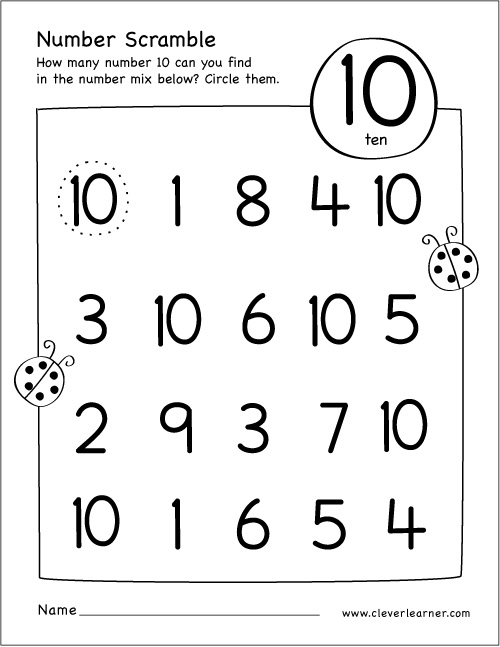 Taska Ummi Ida: Number Scramble (1-10)