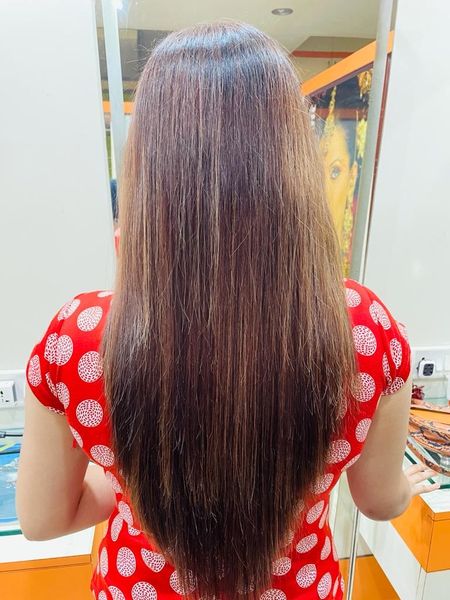 Village Barber Stories: U shaped mid back length silky long hair