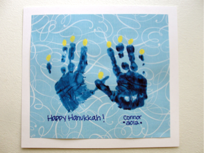 The Pursuit of Happiness: DIY Handprint Hanukkah Menorah