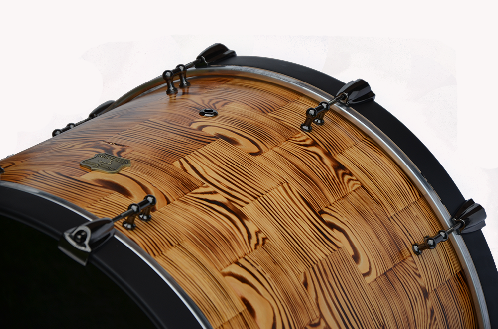 Outlaw Drum Company: Forest fire Segmented drum kit.