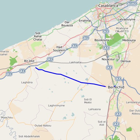 Route Provinciale Numéro 3600 (P3600) - Maroc Maps