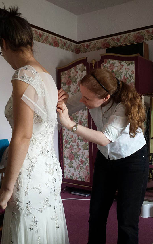 Sew in Love: Wedding Dress Modesty Panel - design and sampling