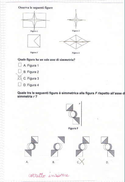 didattica matematica scuola primaria: La simmetria - classe quarta