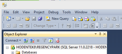 HodentekHelp: I do not see the available databases toolbar item in SSMS ...