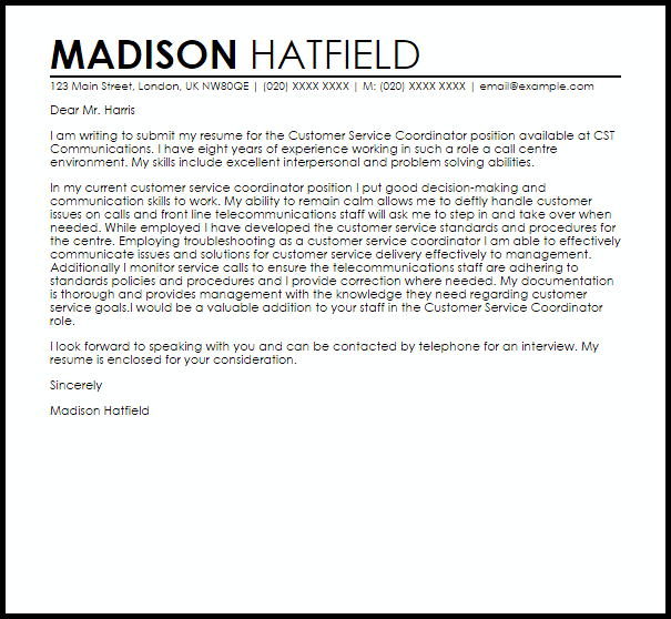 Sample Cover Letter For Care Coordinator Position Sample Letter sample-cover-letter-for-care-coordinator-position-sample-letter
