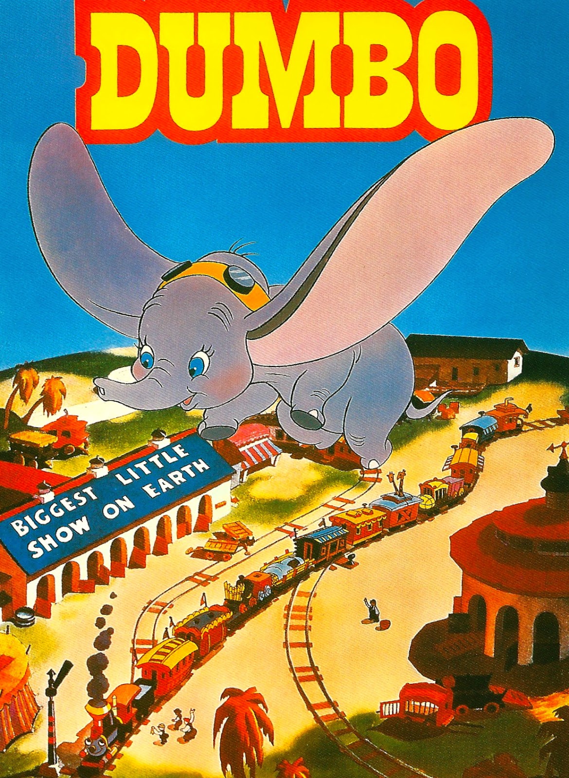 My Favorite Disney Postcards: Dumbo Flying Over the Circus