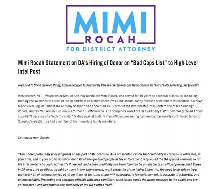 Yonkers Insider: Statement from Mimi Rocah, Democrat for Westchester ...