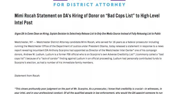 Yonkers Insider: Statement from Mimi Rocah, Democrat for Westchester ...