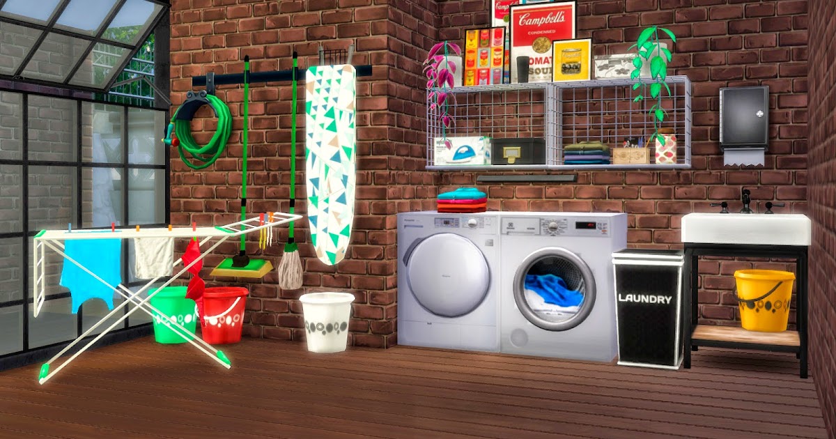 Urban Chic Laundry. Sims 4 Custom Content.