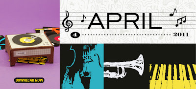 2011 Calendar of the Month Papercraft - Record Player | Papercraft ...