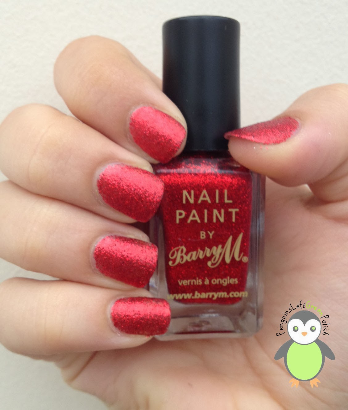 Swatcher - Barry M - Red Glitter! ~ PenguinsLeftGreenPolish