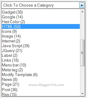 How To Create Drop Down Label Widget For Blogger | Blogger Tips ...