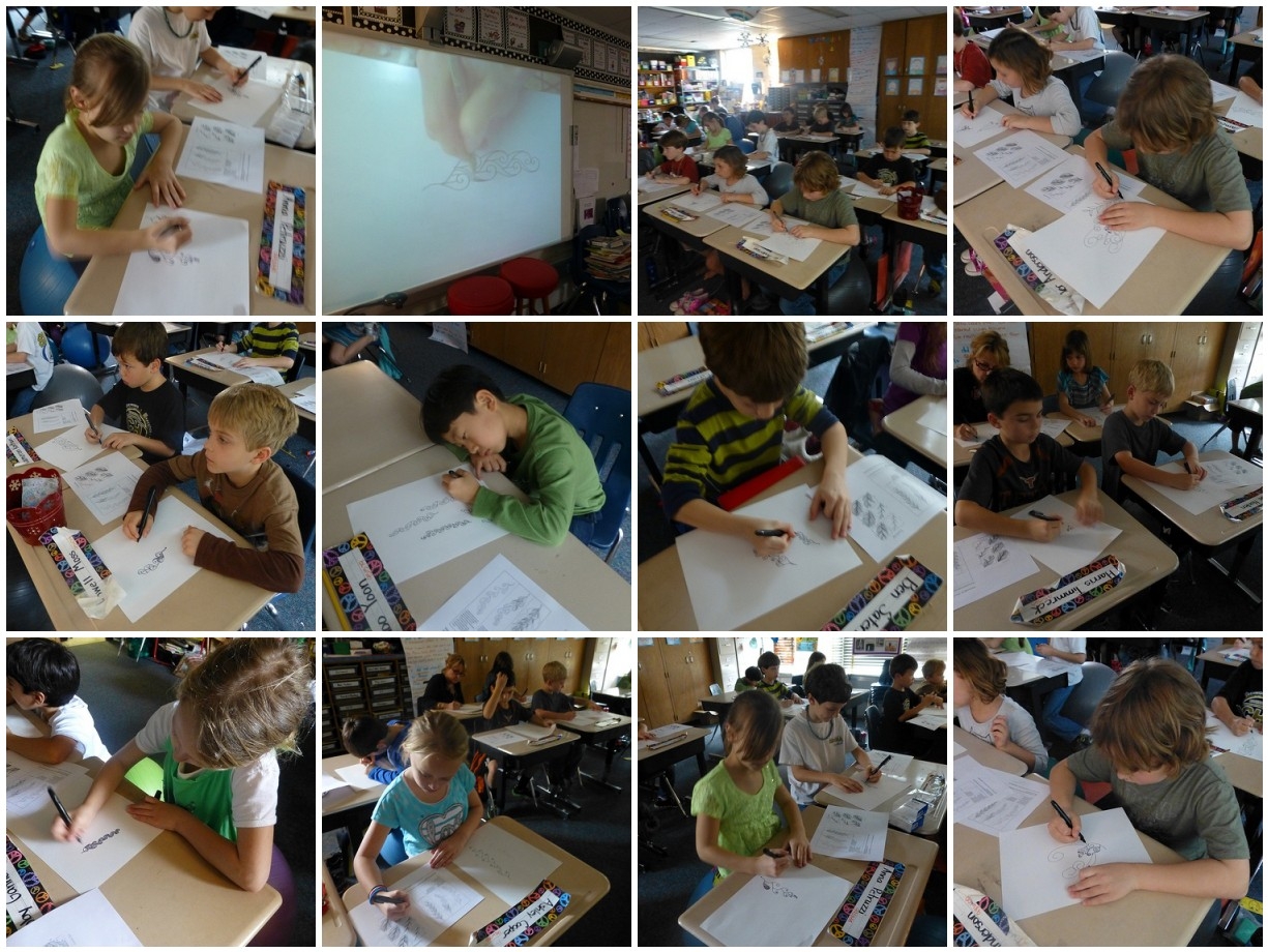 Mrs. Trevino's 2nd Grade Class: Zentangle Feathers