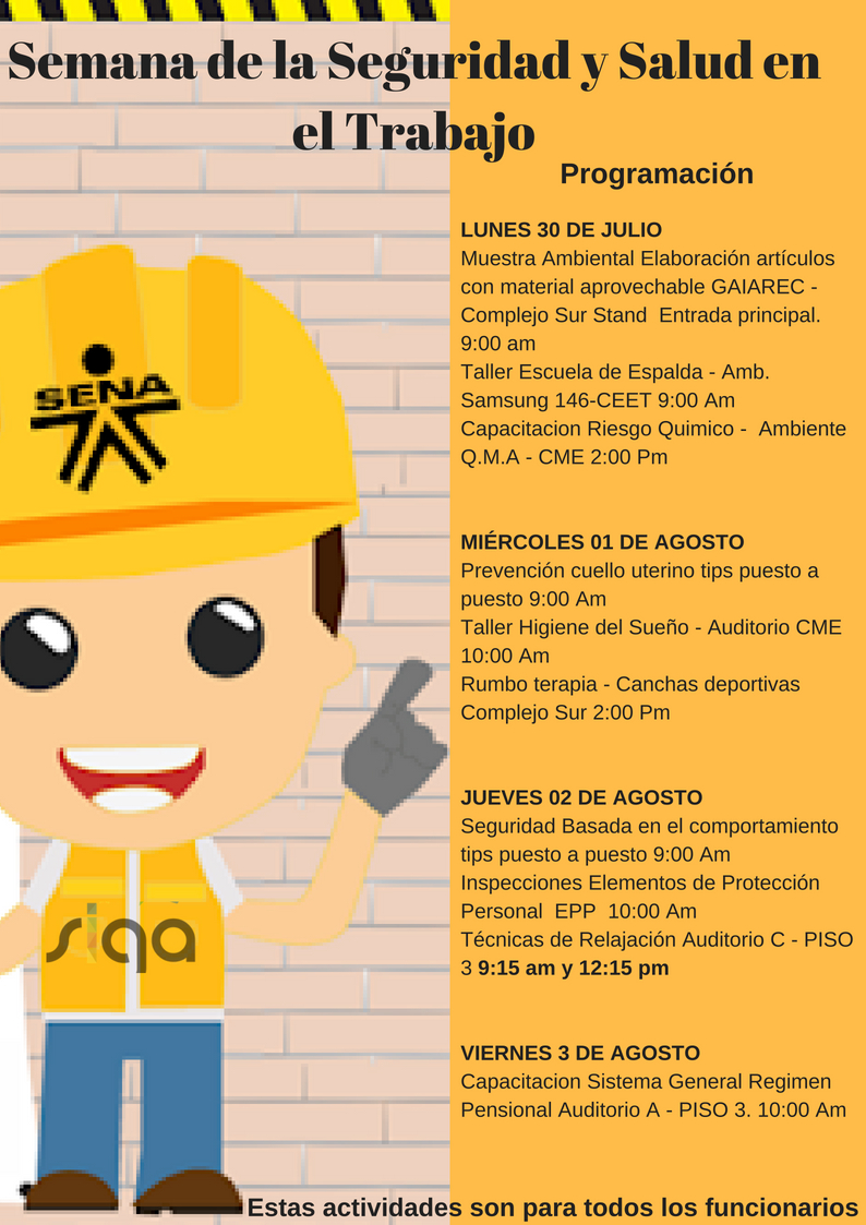 Centro de Materiales y Ensayos Sena: Semana SST