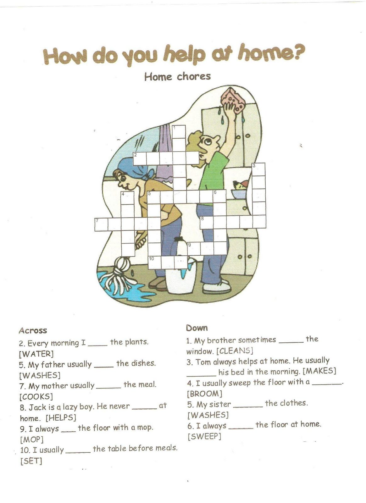 PRE-TEENS / TEENS 3: HOW DO YOU HELP AT HOME?