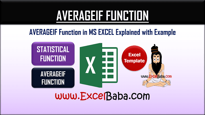 AVERAGEIF Function In Excel AVERAGEIF Function In Excel