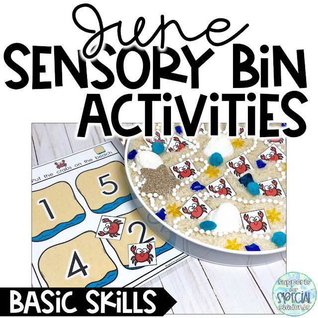 June Sensory Bins - Supports for Special Students