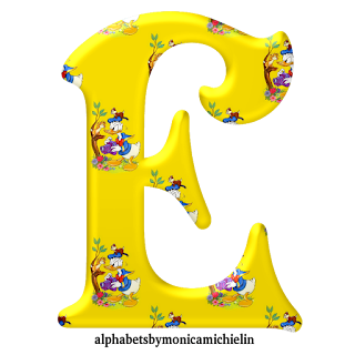 M. Michielin Alphabets: DONALD DUCK YELLOW TEXTURE SEAMLESS ALPHABET ...