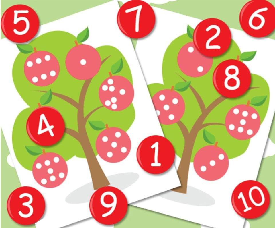 Maçã numérica Excelente atividade para trabalhar a relação entre número ...