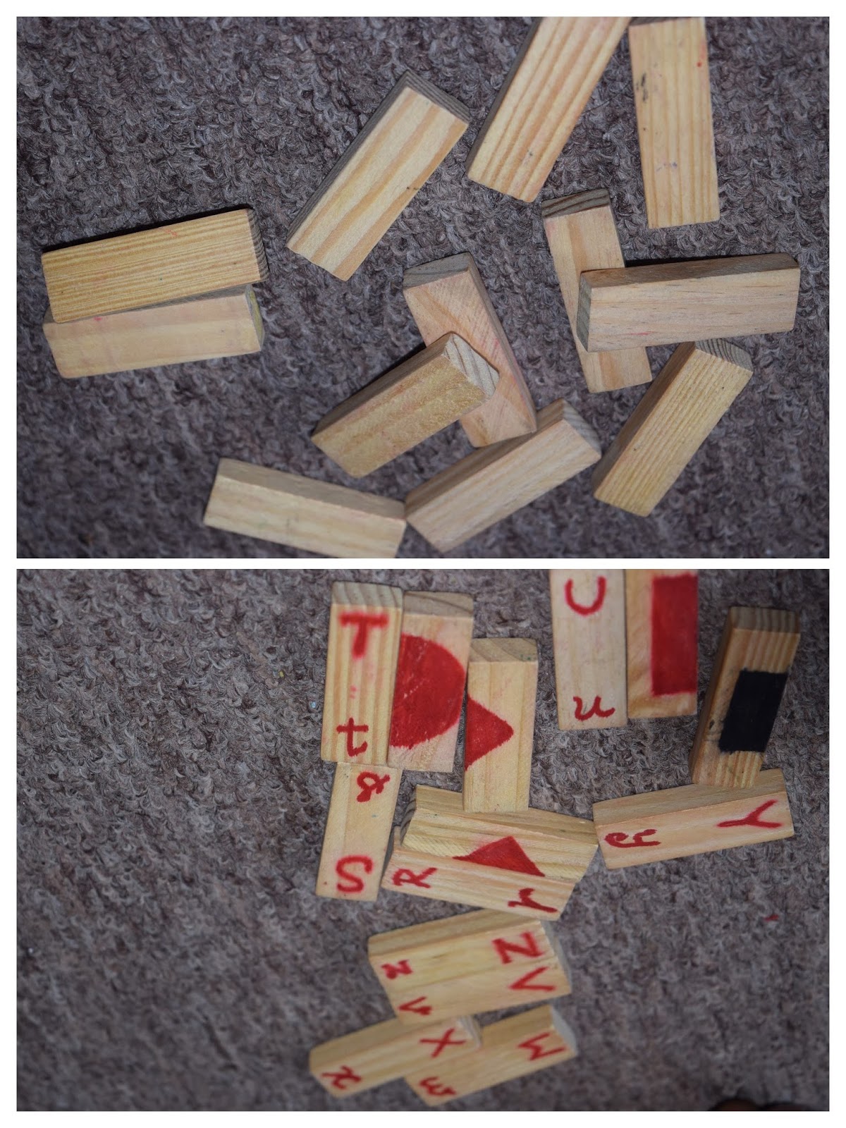 Sindhu's cocoon: Alphabet Activity with mini Jenga Blocks!