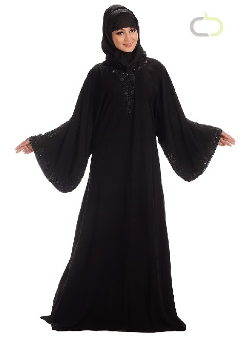 Readymade Abaya Collection 2013-14 | Islamic Abaya Designs | Long Black ...