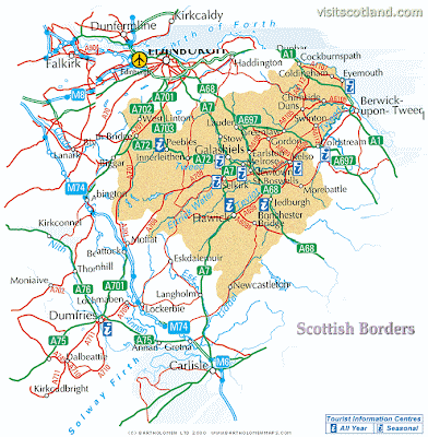 Map of Scottish Borders Province Area