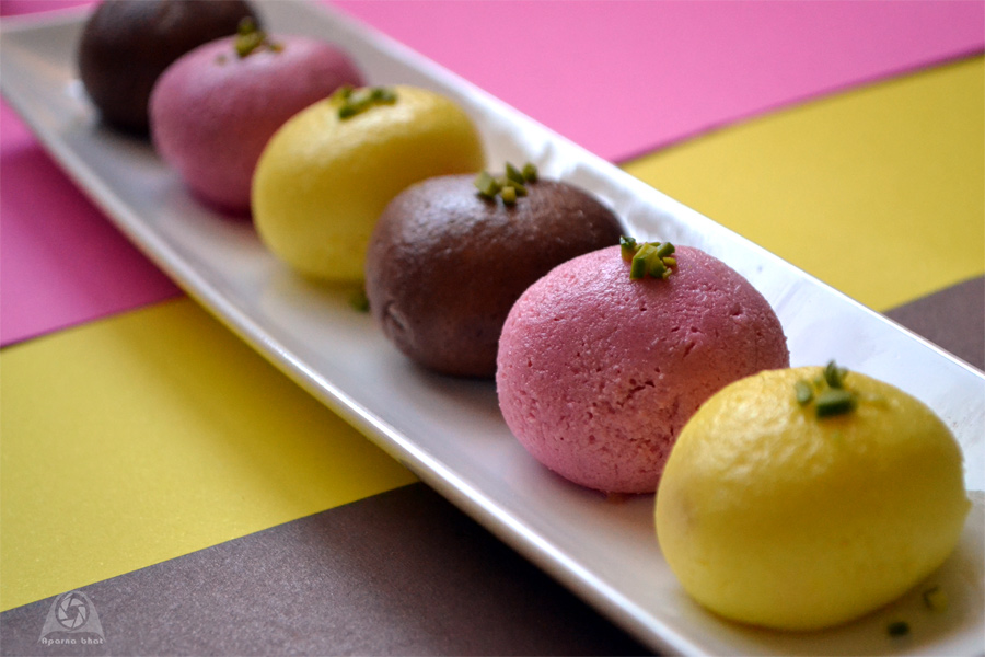 Colorful Rasgullas with Natural food colors ~ Flavors N Colors
