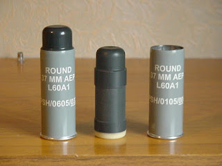 on target shooter nz: British Army "Rubber Bullets" & BATON ROUNDS: