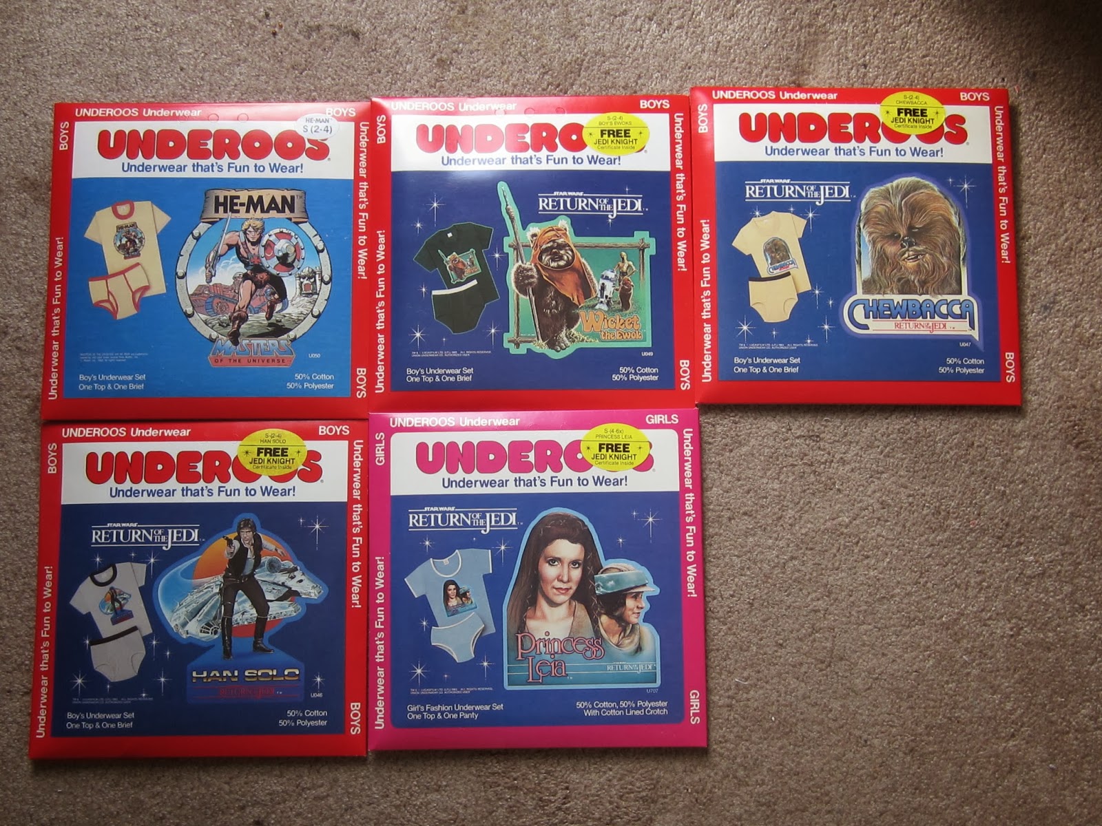 Vintage Sports Apparel: Vintage NIB 80's Underoos