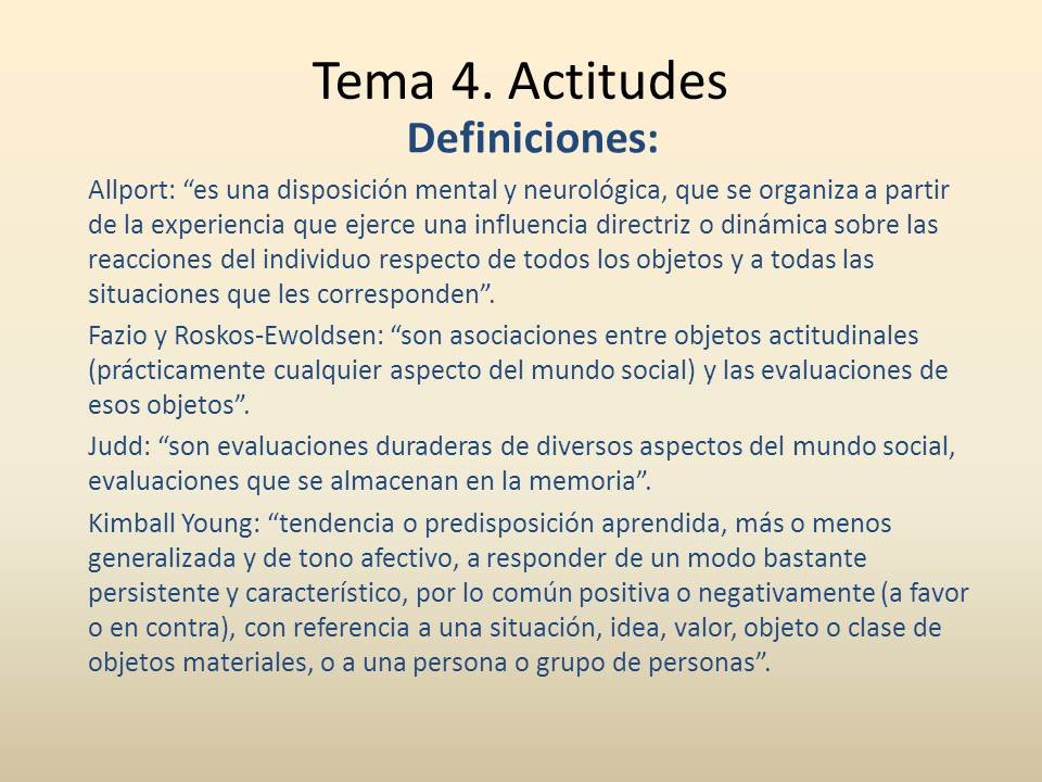 UNIDAD IV. ACTITUDES
