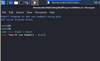 Addition of two variables in shell script - CodexRitik - CodexRitik