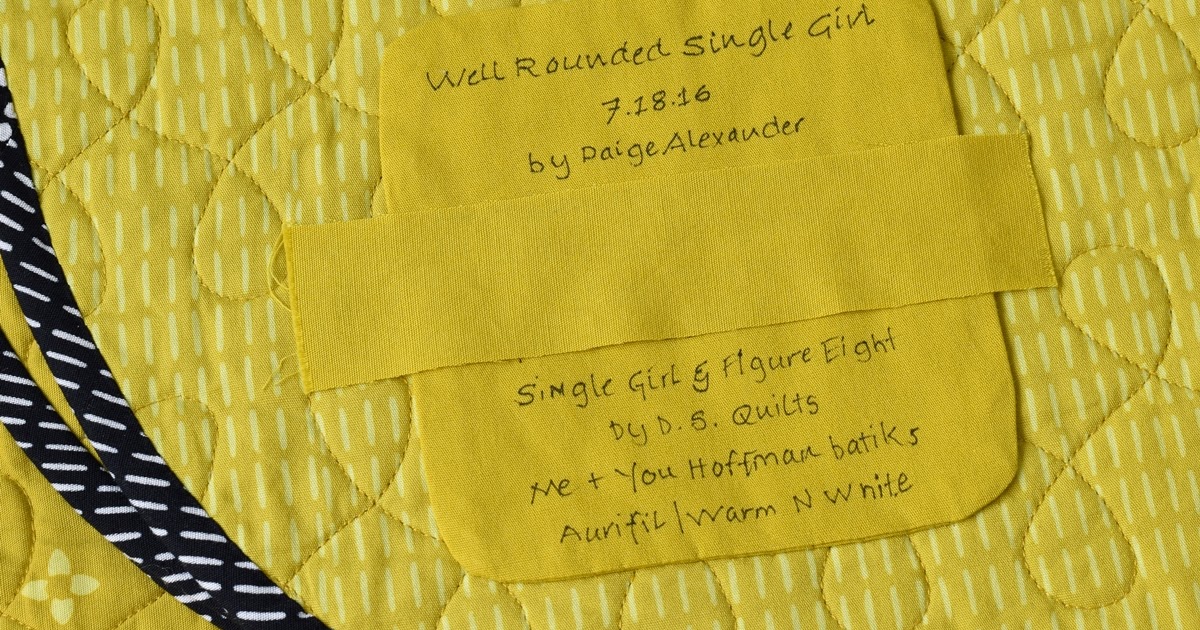 Quilted Blooms: Handwritten Quilt Labels Tutorial and How to Reverse ...