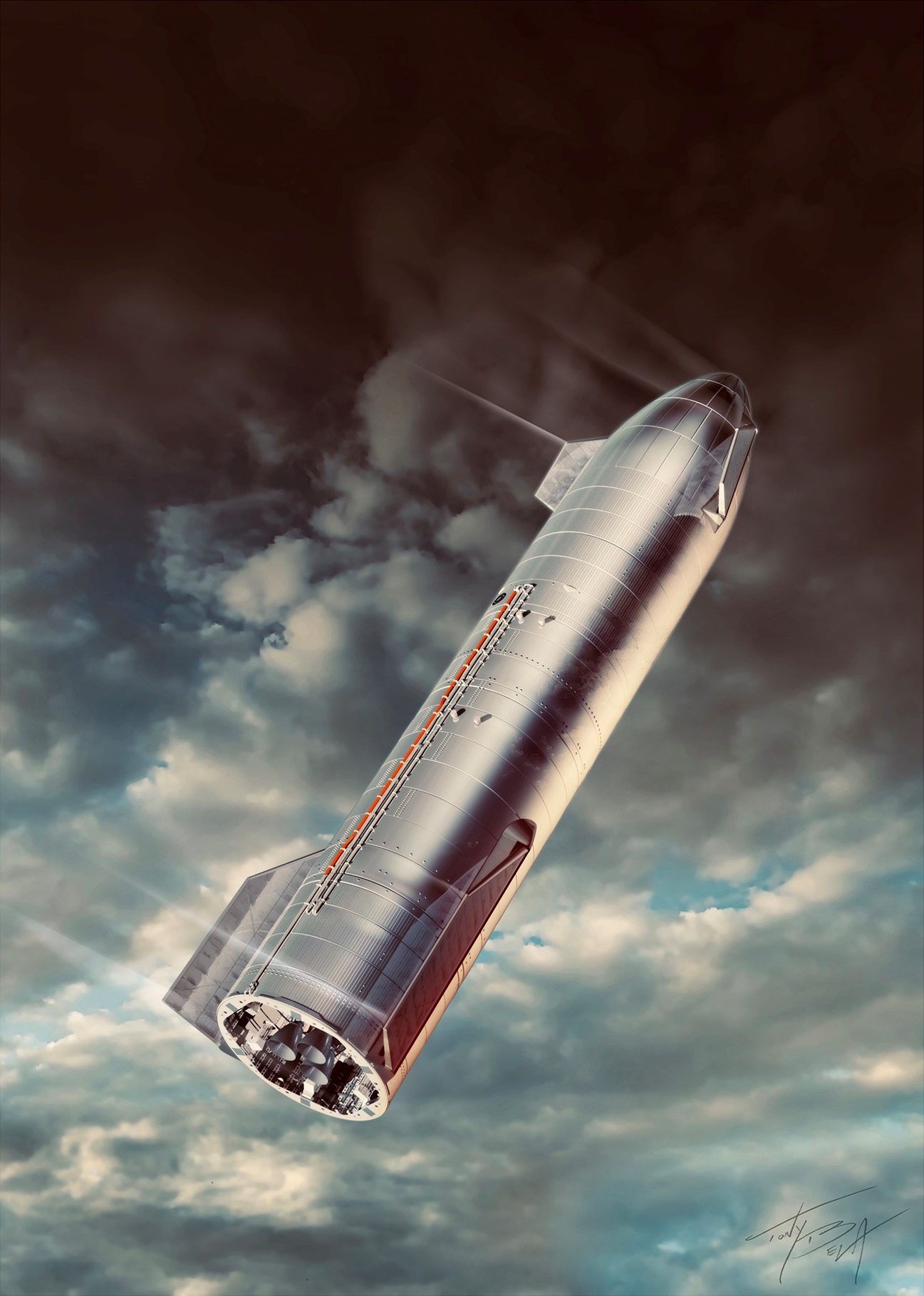 Incredibly detailed posters of SpaceX Starship SN8 15km test flight by ...