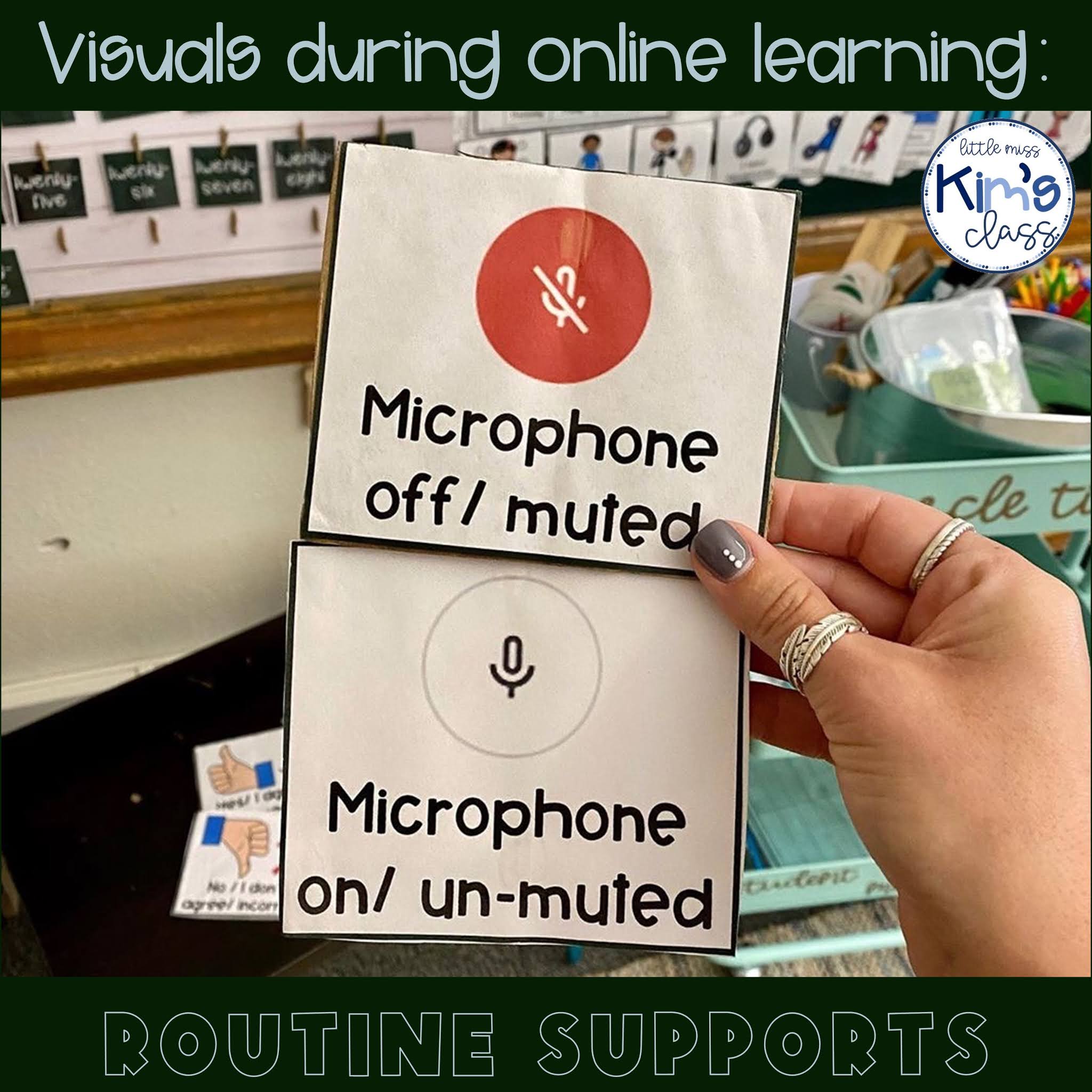 Little Miss Kim's Class: Using Visual Supports During Online Learning
